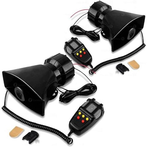 Zone Tech 5 Tone Sound Car Siren Vehicle Horn With Mic Pa Speaker ...