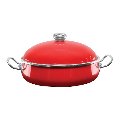 Gotham Steel 5 Qt Multi Purpose Red Pasta Pot With Twist And Lock ...