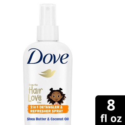 Dove Beauty Kids' 2-in-1 Detangler & Refresher Spray For Coils, Curls ...