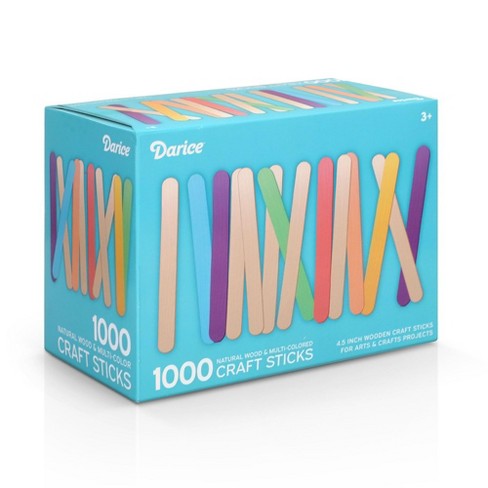 Darice Combo Popsicle Sticks For Crafts, 4.5" 1000 Pcs : Target