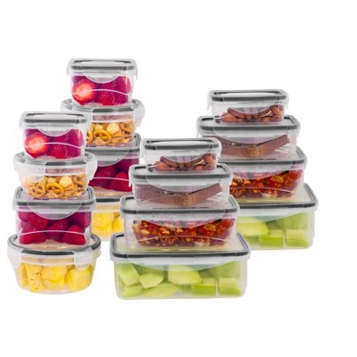 Lexi Home Plastic Containers With Snap Lock Lids (set Of 16) : Target