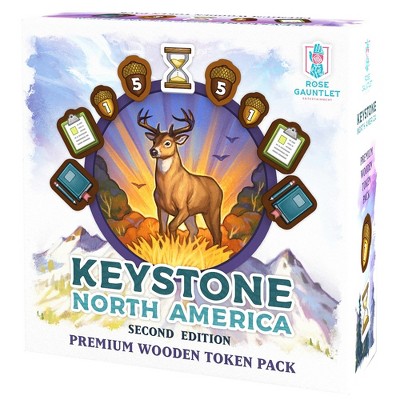 Keystone North America 2nd Ed. Premium Wooden Token Pack - 75pcs, Game Upgrade : Target