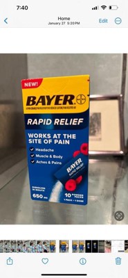 Bayer Rapid Relief Aspirin Powder - Raspberry - 20ct : Target