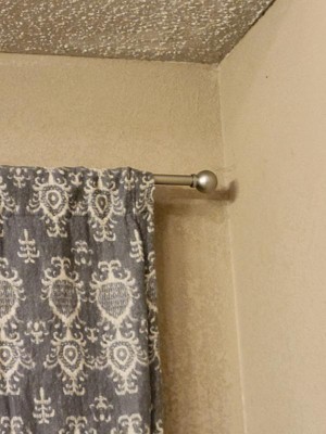 48"-84" Café Smaller Ball Curtain Rod Silver - Room Essentials™ : Target