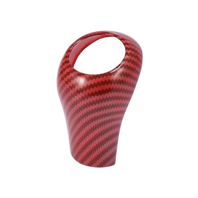 Unique Bargains Car Gear Shift Knob Cover Sticker Carbon Fiber Pattern ...