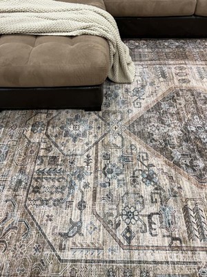 Nuloom Devin Machine Washable Vintage Medallion Area Rug : Target