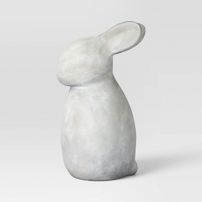 Cement Rabbit Outdoor Garden Figurine Gray - Threshold™ : Target