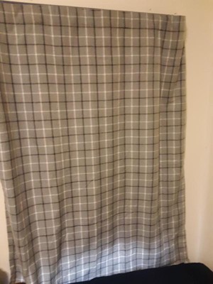 Preston Plaid Rod Pocket And Back Tab Room Darkening Curtain Panel With ...