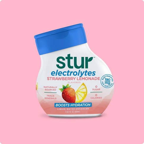 Stur Electrolytes Strawberry Lemon Flavored Liquid Water Enhancer - 1. ...