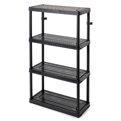 Gracious Living 14x32x54.5" 4 Shelf Fixed Height Ventilated Medium Duty ...