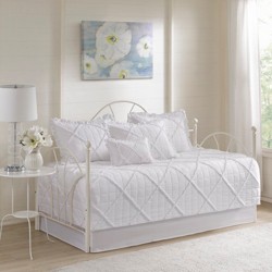 White Amber Cotton Chenille Daybed Cover Set : Target