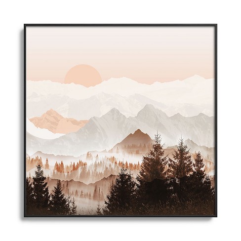 Iveta Abolina Cinnamon Peak 20"x20" Black Metal Framed Art Print - Deny ...