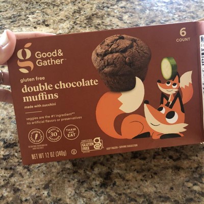 Frozen Gluten Free Double Chocolate Zucchini Muffins - 12oz/6ct - Good ...