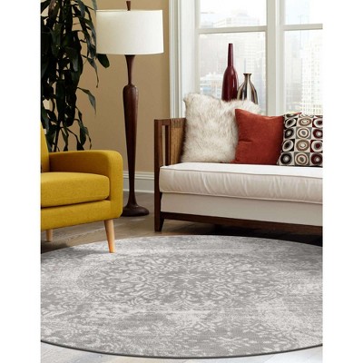 Unique Loom 5' 0 X 5' 0 Sofia Grand Light Gray Area Rug : Target