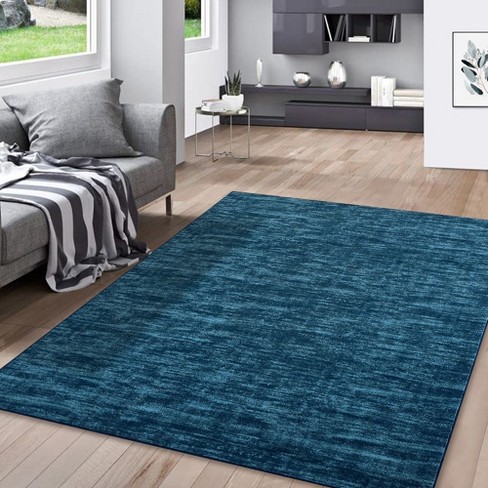 Modern Solid Area Rug Indoor Washable Rug Non-slip Low Pile Throw ...