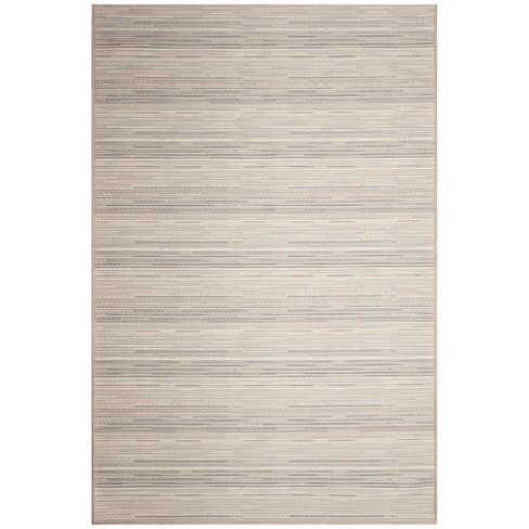 Liora Manne Miranda Tweed Stripe Indoor/outdoor Rug Silver/brown 3'3" X ...