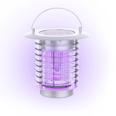 Nature Spring 2-in-1 Portable Led Lantern & Bug Zapper Uv Lamp – Silver ...