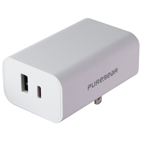 PureGear LightSpeed (42W) USB-C and USB-A Wall Charger - White (63978PG ...
