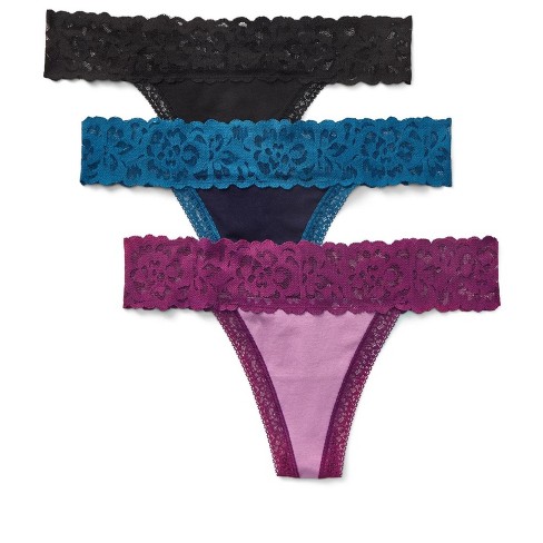 Adore Me Women's Kourtney Cotton Pack Thong Panty : Target