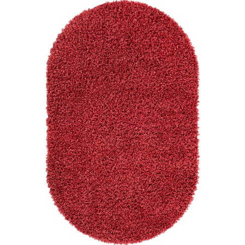 Unique Loom 5' 0 X 8' 0 Davos Shag Poppy Area Rug : Target