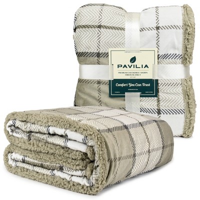 PAVILIA Fleece Plush Microfiber Throw Blanket for Couch, Sofa and Bed ...