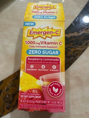 Emergen-c Zero Sugar Raspberry Lemonade Vitamins - Raspberry Lemonade ...