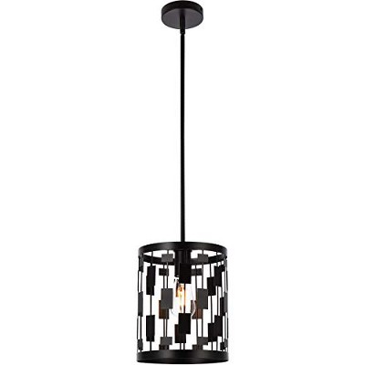 Elegant Lighting Levante 1 Light Pendant In Black : Target