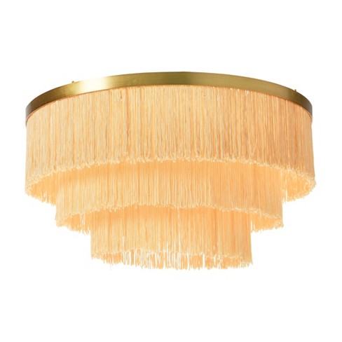 Storied Home 13.75" Round Flush Mount Fringe Light Fixture : Target