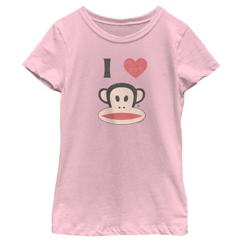 Girl's Paul Frank Distressed I Heart Julius T-shirt - Light Pink - X ...
