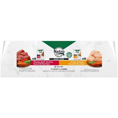 Nutro Grain Free Hearty Stew Wet Dog Food Tender Chicken, Carrot & Pea ...