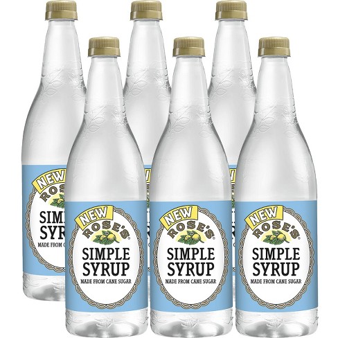 Rose’s Simple Syrup 6 Pack 1 Liter Bottle, | Perfect For Cocktails ...