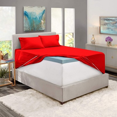 Poppy & Fritz Cherries 100% Cotton Percale- Sheet Set Red- Twin Xl : Target
