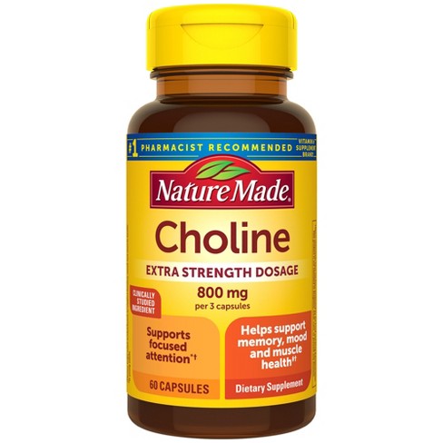 Nature Made Choline Capsules - 60ct : Target