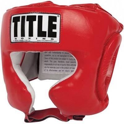 Title Boxing Traditional Training Headgear - Regular - Red : Target