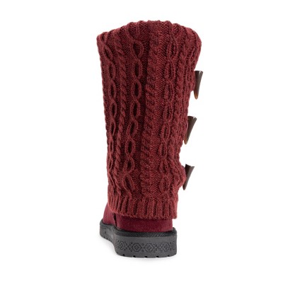 Essentials By Muk Luks Women's Cheryl Boots - Burgundy, 10 : Target