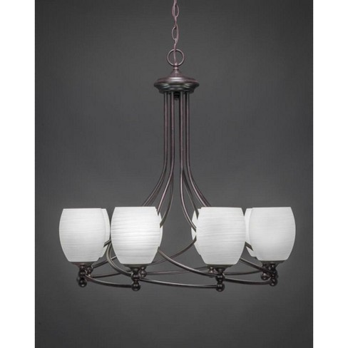 Toltec Lighting Capri 8 - Light Chandelier In Dark Granite With 5 ...