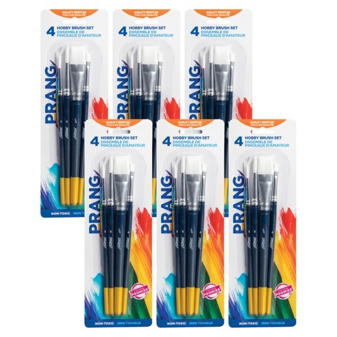 Prang® Hobby Paint Brush Set, Assorted Sizes, 4 Per Set, 6 Sets : Target