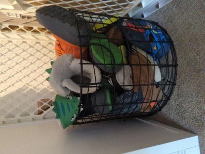 Large Round Wire Storage Basket With Handles Black - Hearth & Hand ...