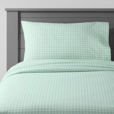 Green Gingham Sheets Twin : Target