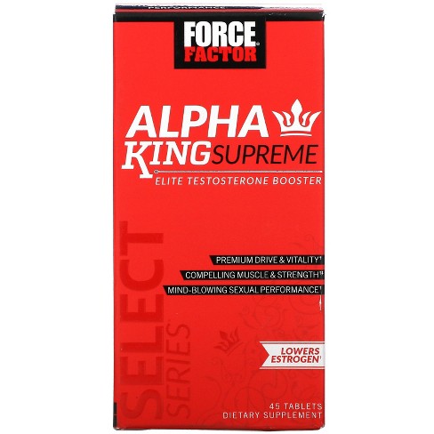 Force Factor Alpha King Supreme, Elite Testosterone Booster, 45 Tablets ...