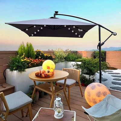 Outdoor Patio Umbrella, Waterproof 6 Ribs Umbrella With Crank And Cross ...