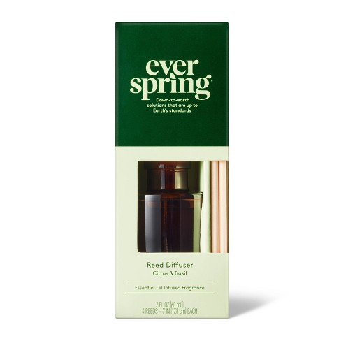 Liquid Reed Diffuser - Citrus & Basil - 2 Fl Oz - Everspring™ : Target