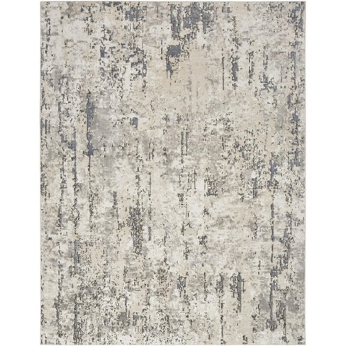 Nourison Concerto Modern & Contemporary Indoor Rug Ivory Blue Grey 5'3 ...