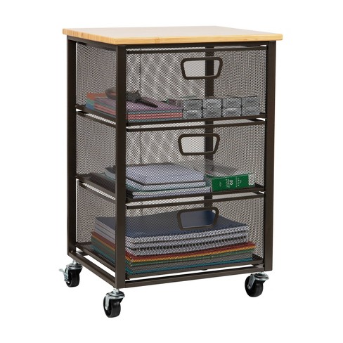 Mind Reader Cart With Drawers, Laundry Organizer, Storage, Bathroom ...