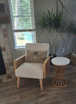 Aloysia Rattan End Table White Threshold Target