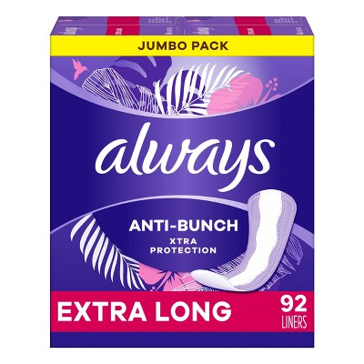 Always Anti-bunch Xtra Protection Liners - Extra Long - 68ct : Target