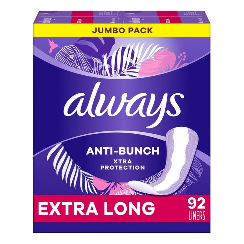 Always Anti-bunch Xtra Protection Liners - Extra Long - 92ct : Target