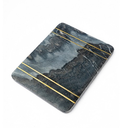 Lexi Home Marble 10" X 8" Rectangle Charcuterie Board - Dark Gray : Target