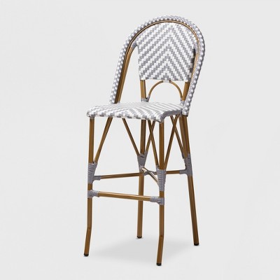 Set Of 2 Calista Barstool Gray/espresso - Baxton Studio : Target