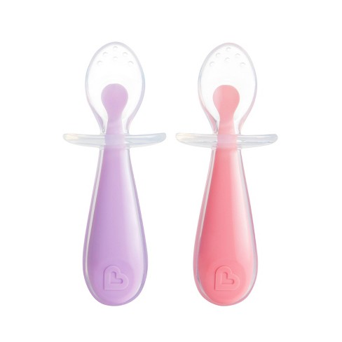 Munchkin Gentle Scoop Spoons - Pink/purple - 2pk : Target